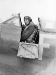 Battle of Britain ace, ‘Sailor’ Malan in the cockpit of his Spitfire ...